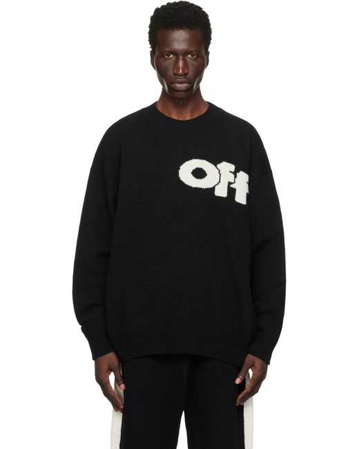 Off-White c/o Virgil Abloh Off- Shared Logo Knit Sweater in Black for ...