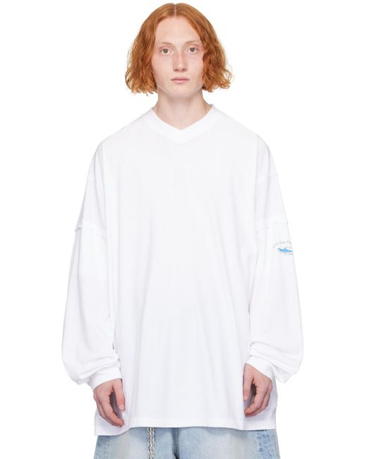 Vetements Limited Edition Inside Out Long Sleeve T Shirt in White for Men Lyst UK