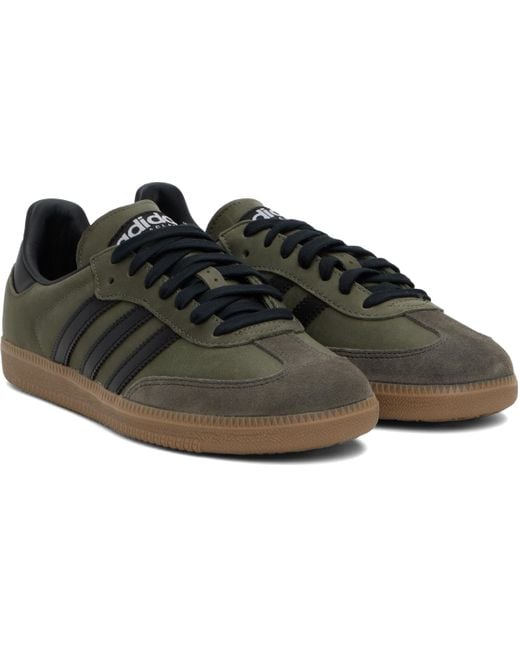 adidas Originals Khaki & Taupe Samba Og Sneakers in Black for Men | Lyst