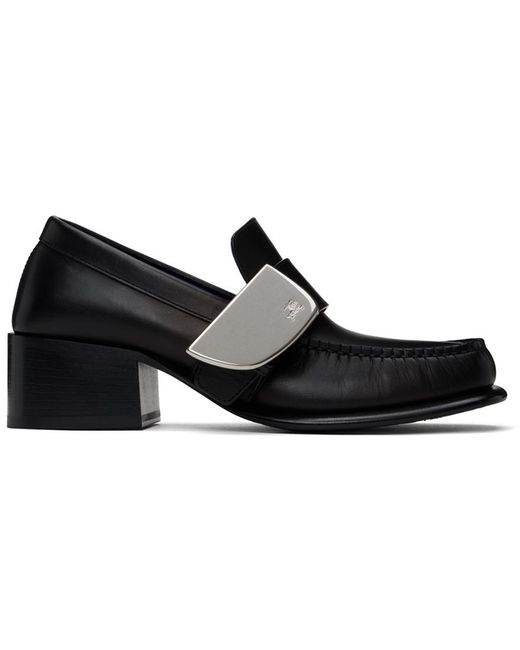 Burberry Leather Shield Loafers In Black Lyst