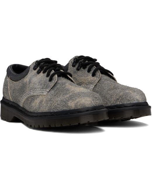 Dr. Martens 8053 Stonewashed Suede Casual Derbys in Black | Lyst