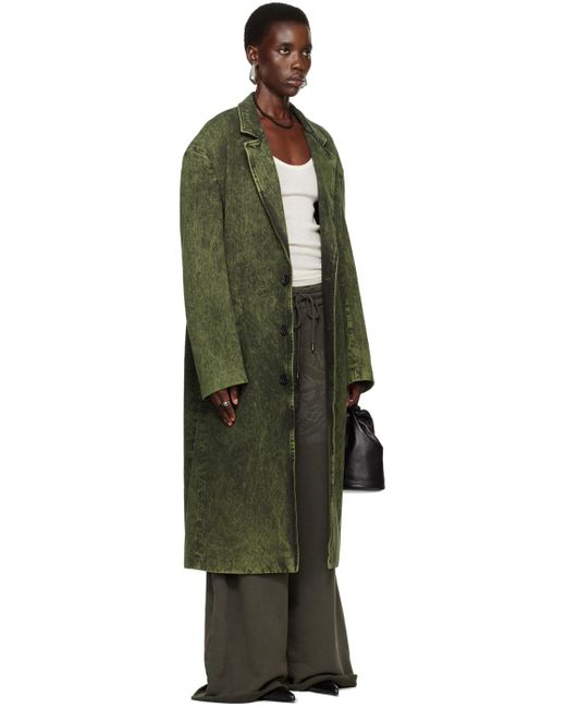 Lu'u Dan Crombie Denim Coat in Black | Lyst