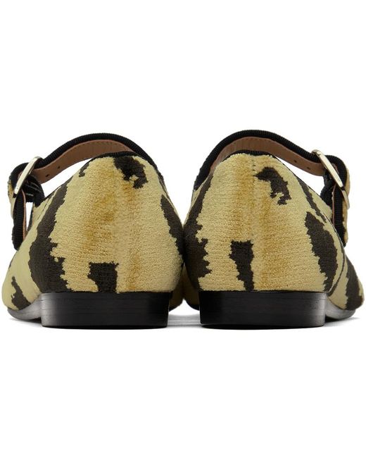 Le Monde Beryl Tiger Print Bevilacqua Velvet Ballerina Flats in Black ...