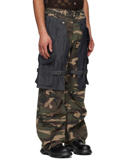 ANDERSSON BELL Ssense Exclusive & Khaki Raptor Layered Cargo Pants in ...