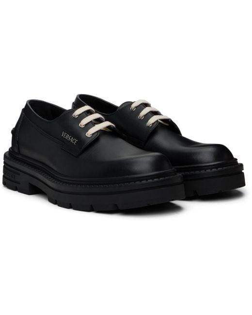 Versace Adriano Lace-Up Derbys in Black for Men | Lyst