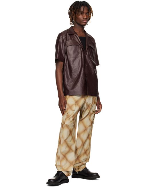 Dries Van Noten Khaki Check Cargo Pants in Natural for Men | Lyst