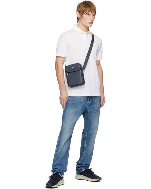 BOSS Logo Reporter Bag in Blue for Men | Lyst