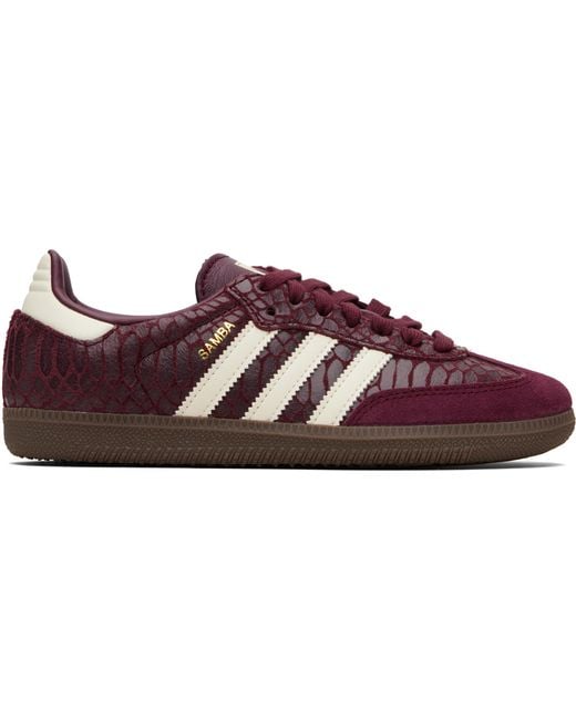 adidas Originals Burgundy Samba Og Sneakers in Black | Lyst