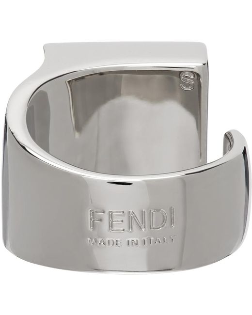Silver forever fendi ring store