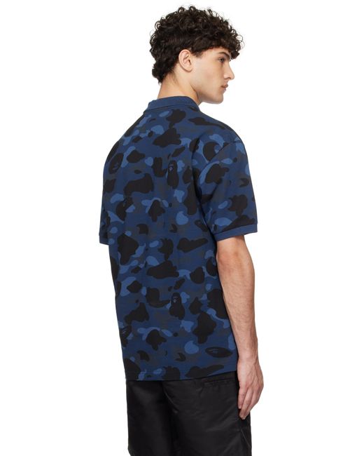 A Bathing Ape Color Camo Large Ape Head Polo in Blue for Men | Lyst