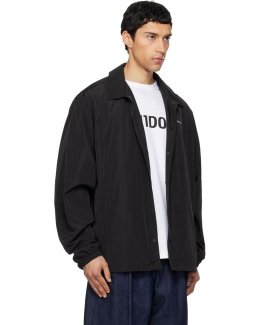 we11done Logo Coach Jacket in Black for Men | Lyst UK