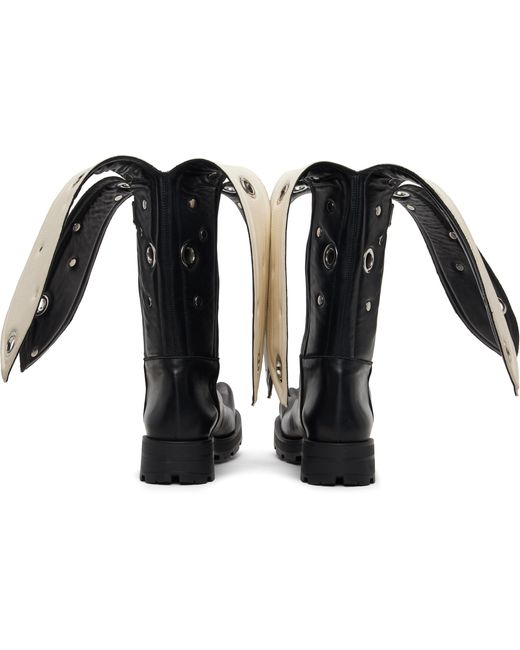 Charles Jeffrey Banana Eyelet Moggies Boots in Black for Men | Lyst UK