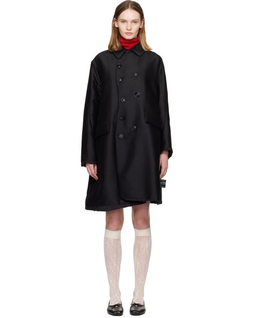 Undercover Uneven Coat in Black | Lyst