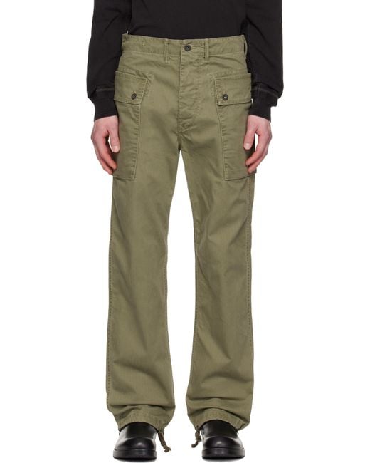 RRL Herringbone Field Cargo Pants in Green for Men | Lyst UK