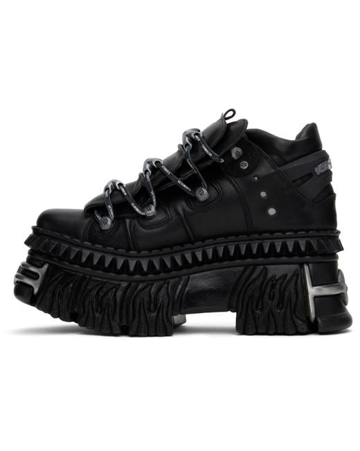 Vetements New Rock Edition Fire Platform Sneakers in Black for Men | Lyst