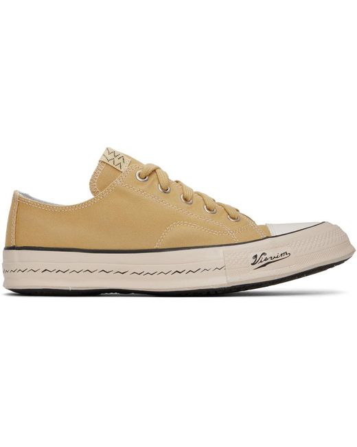 Visvim Canvas Leather Cap-Toe Sneakers in Black for Men | Lyst