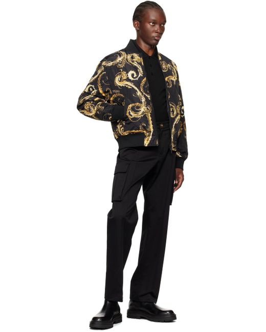 Versace Chromo Couture Reversible Bomber Jacket in Black for Men | Lyst