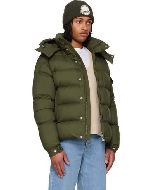 Moncler Maya 70 Hooded Short Down Jacket in Green for Men | Lyst UK