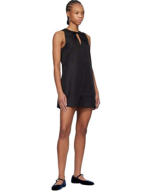 Ganni Duchesse Nylon Minidress in Black Lyst UK