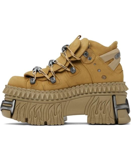 Vetements Tan New Rock Edition Platform Sneakers in Metallic for Men | Lyst