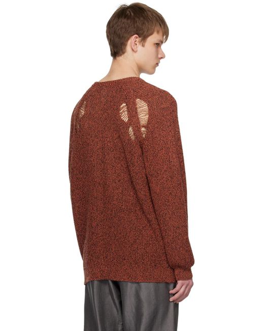 VEIN Distressed Sweater in Red for Men | Lyst