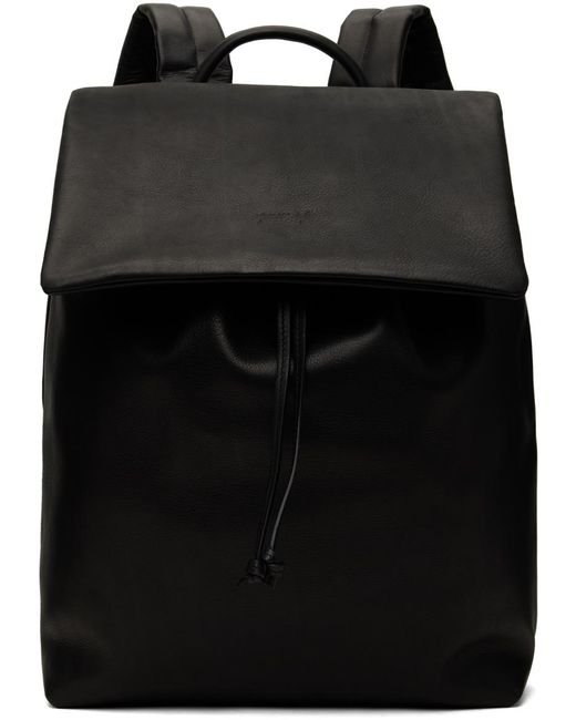 Marsèll Leather Drawstring Flap Backpack in Black for Men | Lyst UK