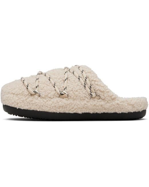 Moon Boot Teddy Slipper Loafers in Black | Lyst UK