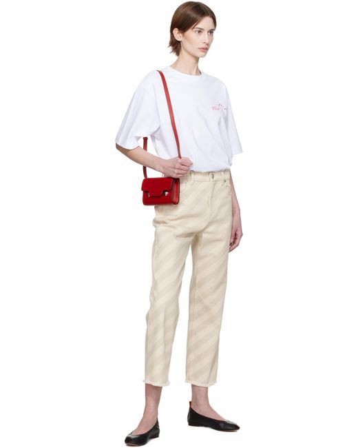 Marni Leather Trunkaroo Bag in Red | Lyst