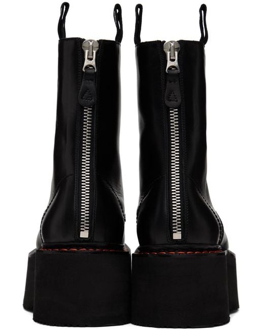 R13 Double Stack Boots in Black | Lyst