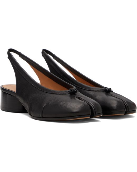 Maison Margiela Tabi New Ballerina Slingback Heels in Black | Lyst UK