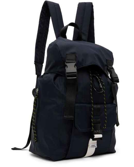 A.P.C. . Navy Trek Backpack in Black for Men | Lyst
