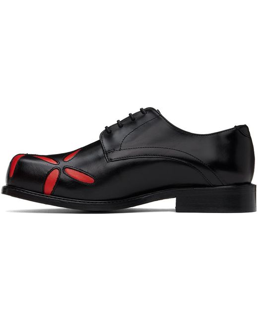 STEFAN COOKE Slashed Square Toe Derbys in Black for Men | Lyst