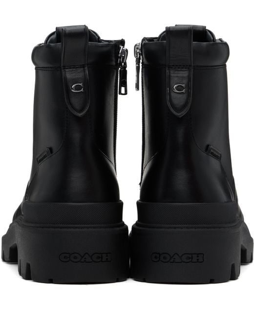 COACH Connor Boots in Black for Men | Lyst