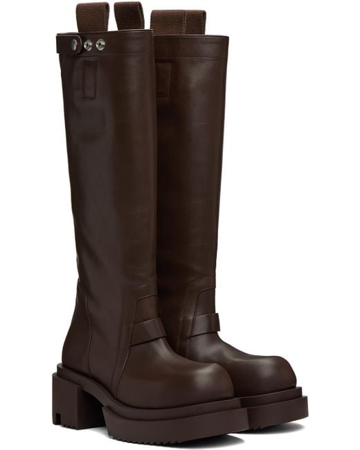 Rick Owens Brown Pull On Bogun Boots for Men | Lyst Rick Owens Brown Pull On Bogun Boots for Men | Lyst