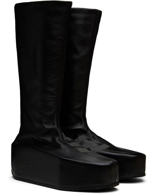 Y-3 Kyasu Overboot Tall Boots in Black for Men | Lyst