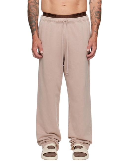 Skims Taupe Terry Classic Straight Leg Sweatpants in Natural for Men | Lyst