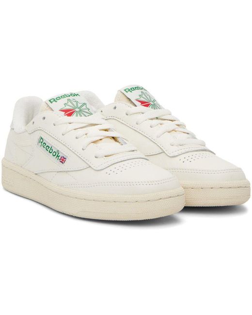 Reebok Off-white Club C 85 Vintage Sneakers in Black | Lyst