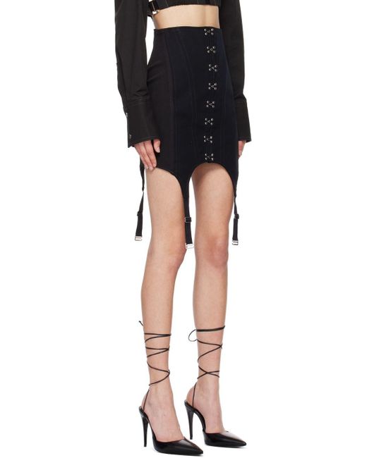Dion Lee Corset Garter Miniskirt In Black Lyst