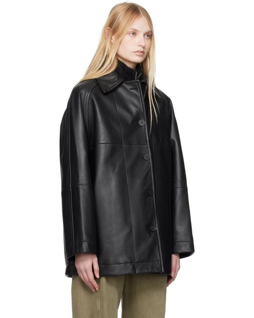 Studio Nicholson Ridger Leather Jacket in Black | Lyst