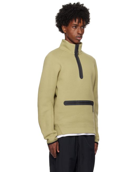 Nike Khaki Sportswear Tech Half-Zip Sweatshirt in Natural for Men | Lyst