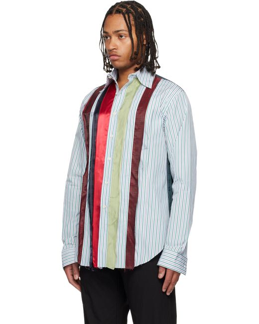 Edward Cuming Patch And Slash Shirt in Black for Men | Lyst UK