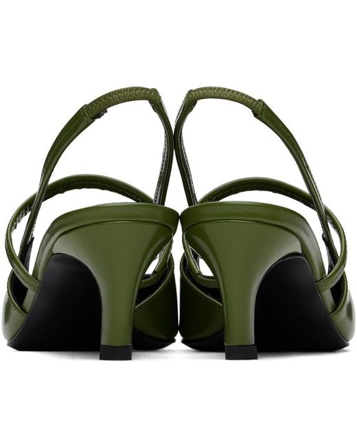 Totême 'The Sharp Slingback' Heels in Green | Lyst UK