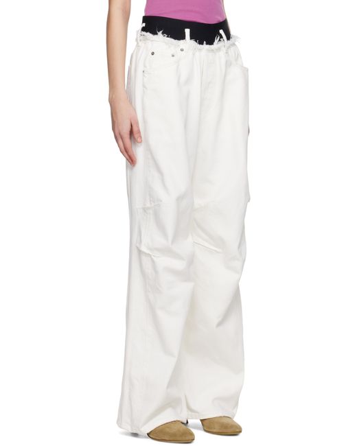 ALAINPAUL Knee Jeans in White | Lyst UK