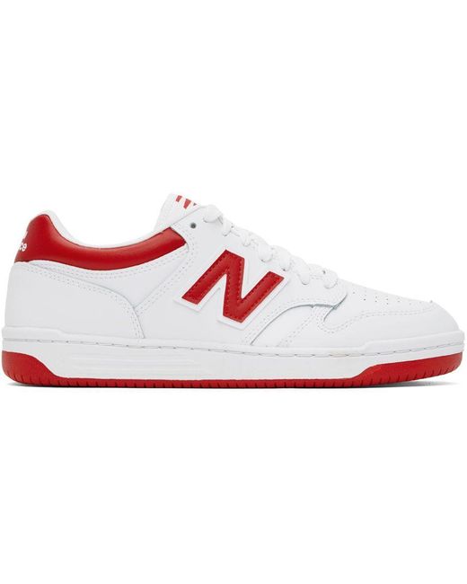 New Balance & Red 480 Sneakers in Black for Men | Lyst
