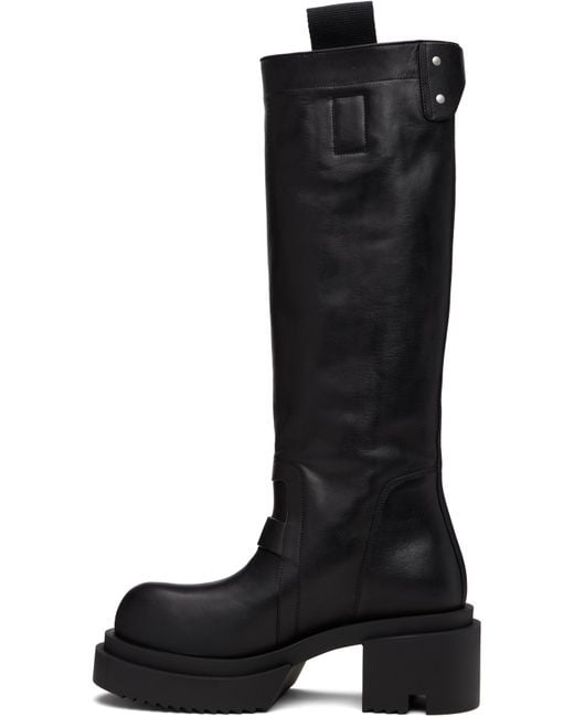 Rick Owens Concordians Pull On Mega Tractor Boots in Black for Men | Lyst