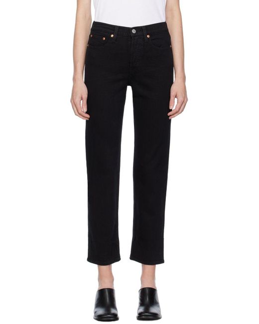 Levi's Black Wedgie Straight Fit Jeans | Lyst
