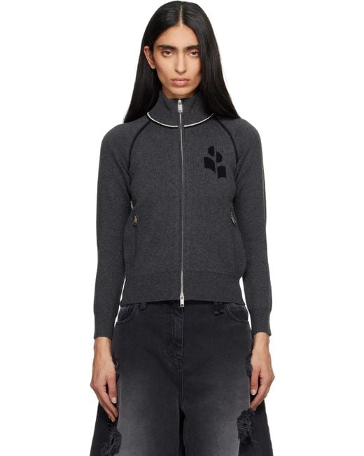 Isabel Marant Lanya Cardigan Jacket in Black | Lyst Australia