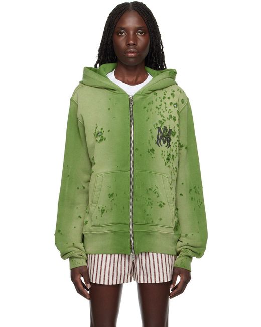 Amiri Shotgun Hoodie in Green | Lyst