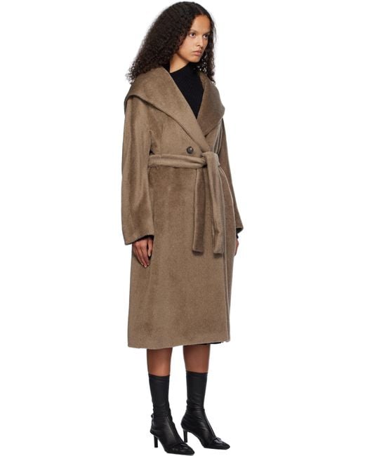 Max Mara Eliana Faux-Fur Coat in Black | Lyst