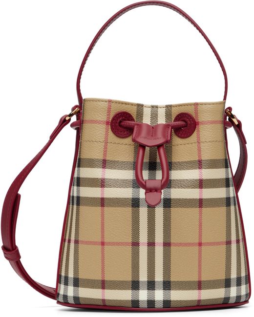 Burberry Mini Check Bucket Bag | Lyst UK